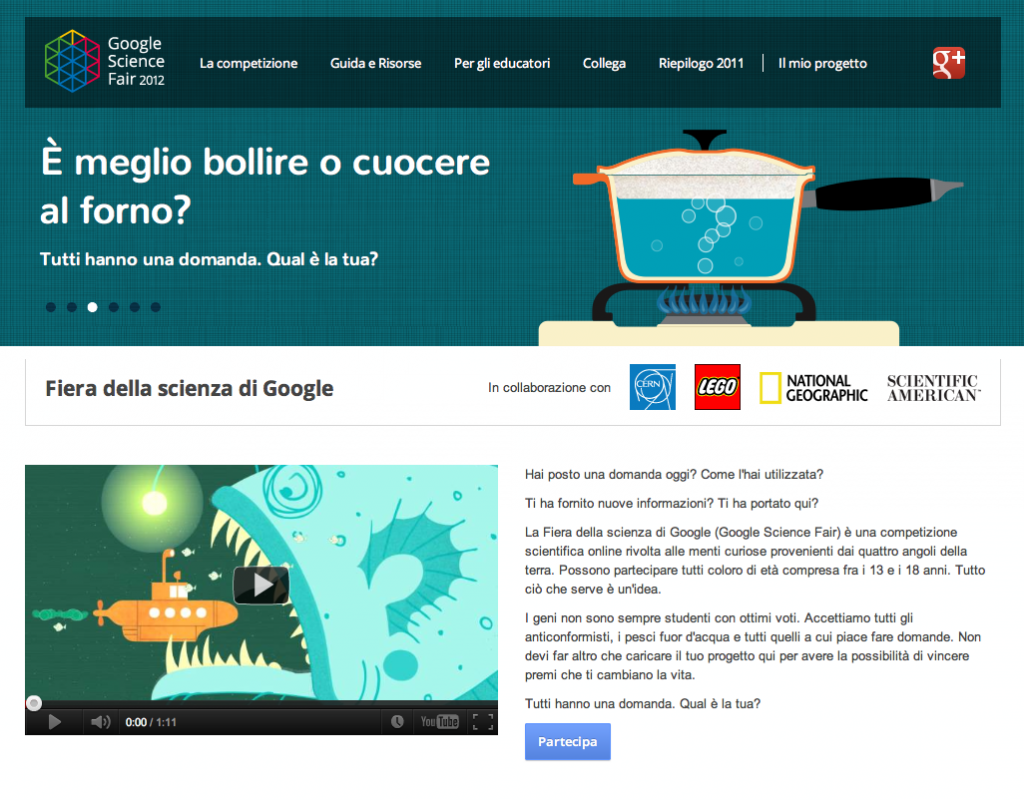 Ayrion – Uno sguardo sul domani » Al via Google Science Fair 2012, la ...